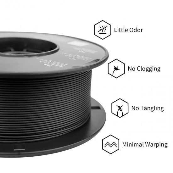 Koop Eryone Matte PLA Black Filament - Matte afwerking voor ...